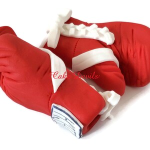 Boxing Gloves Cake Topper, Boxing Gloves With White Laces, Laced up ...