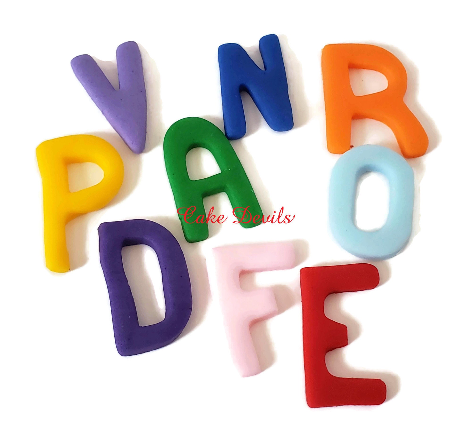 Fondant Letters Handmade Edible Fondant Block Letters Cake - Etsy