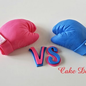 Boxing Gloves Cake Topper, Fondant, Boxing Gloves Cake Decorations ...