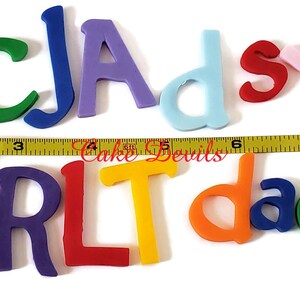 Fondant Letters, Handmade Edible Upper and Lower Case Fondant Letters ...