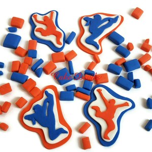 Fondant Cheerleading Cake Toppers, Megaphone, Pom Poms Cake Decorations ...