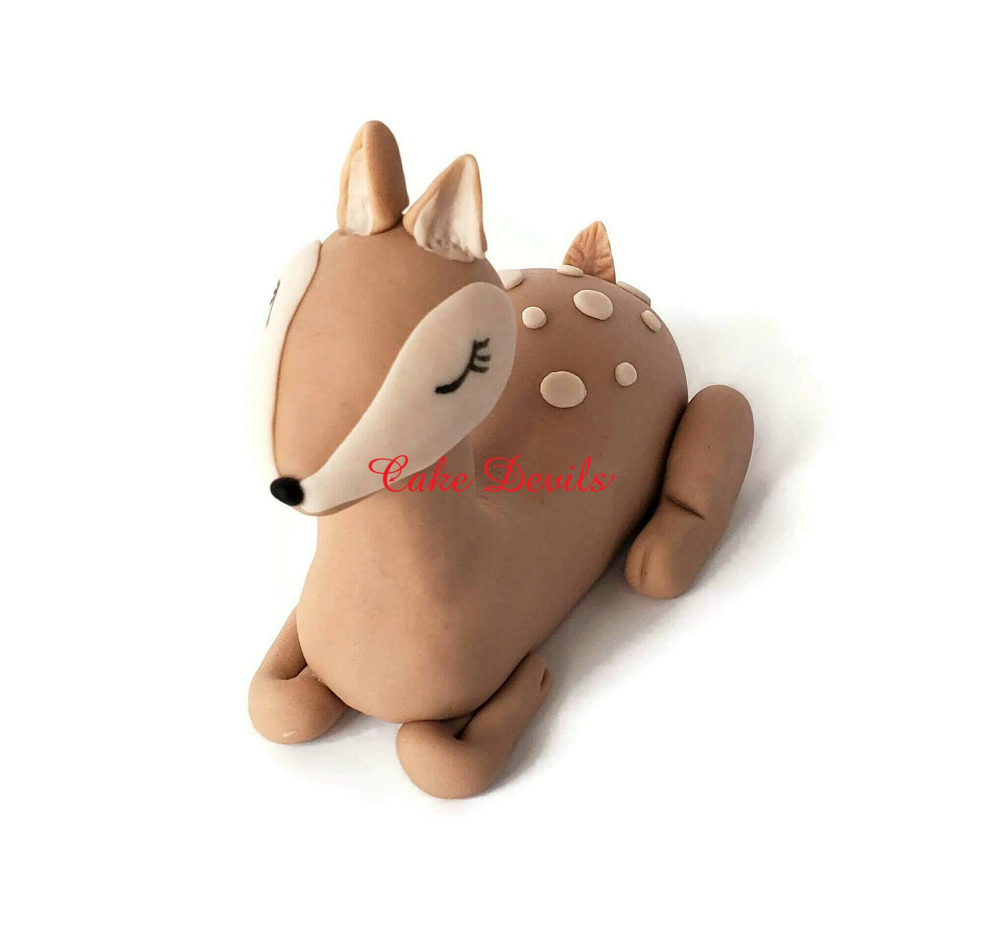 Deer Cake Topper Fondant Deer with optional Flowers and Birch | Etsy