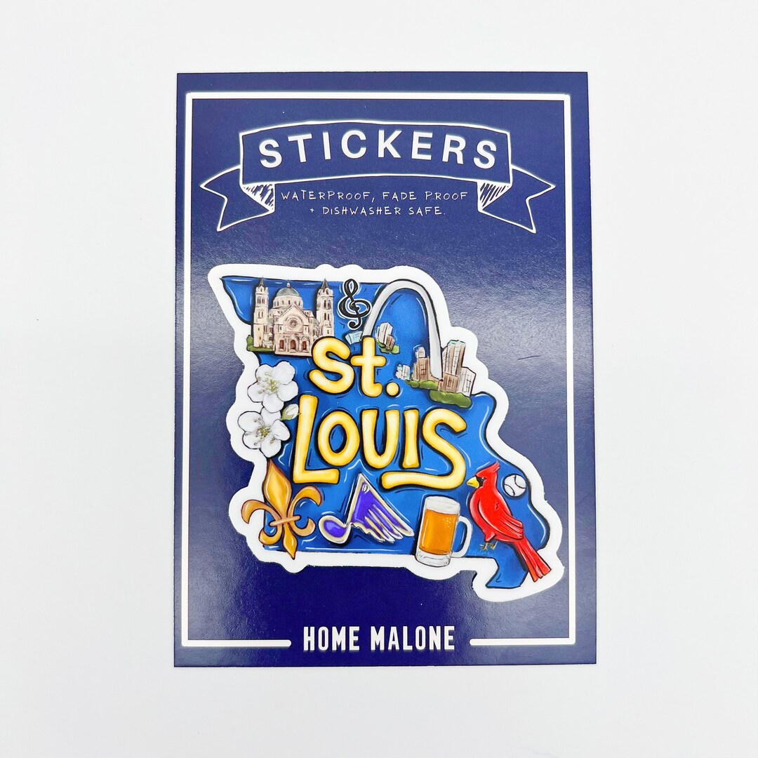 St. Louis Sticker New Orleans Art Home Malone Missouri - Etsy