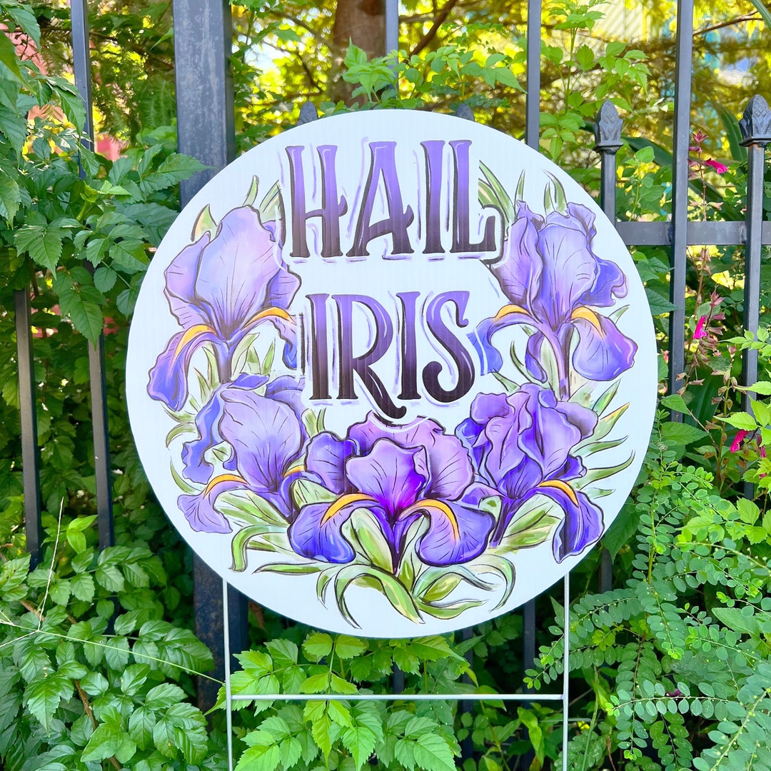 Hail Iris Yard Sign Home Malone New Orleans, Mardi Gras, Carnival, Parade Route, House Floats ...