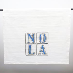 NOLA Street Tiles Tea Towel: New Orleans Art, Kitchen Towel, French ...