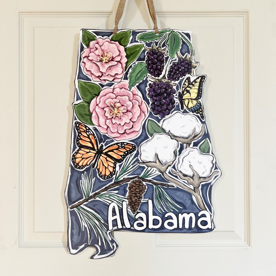 Alabama State Favorites Door Hanger-home Malone, USA, Southern State ...