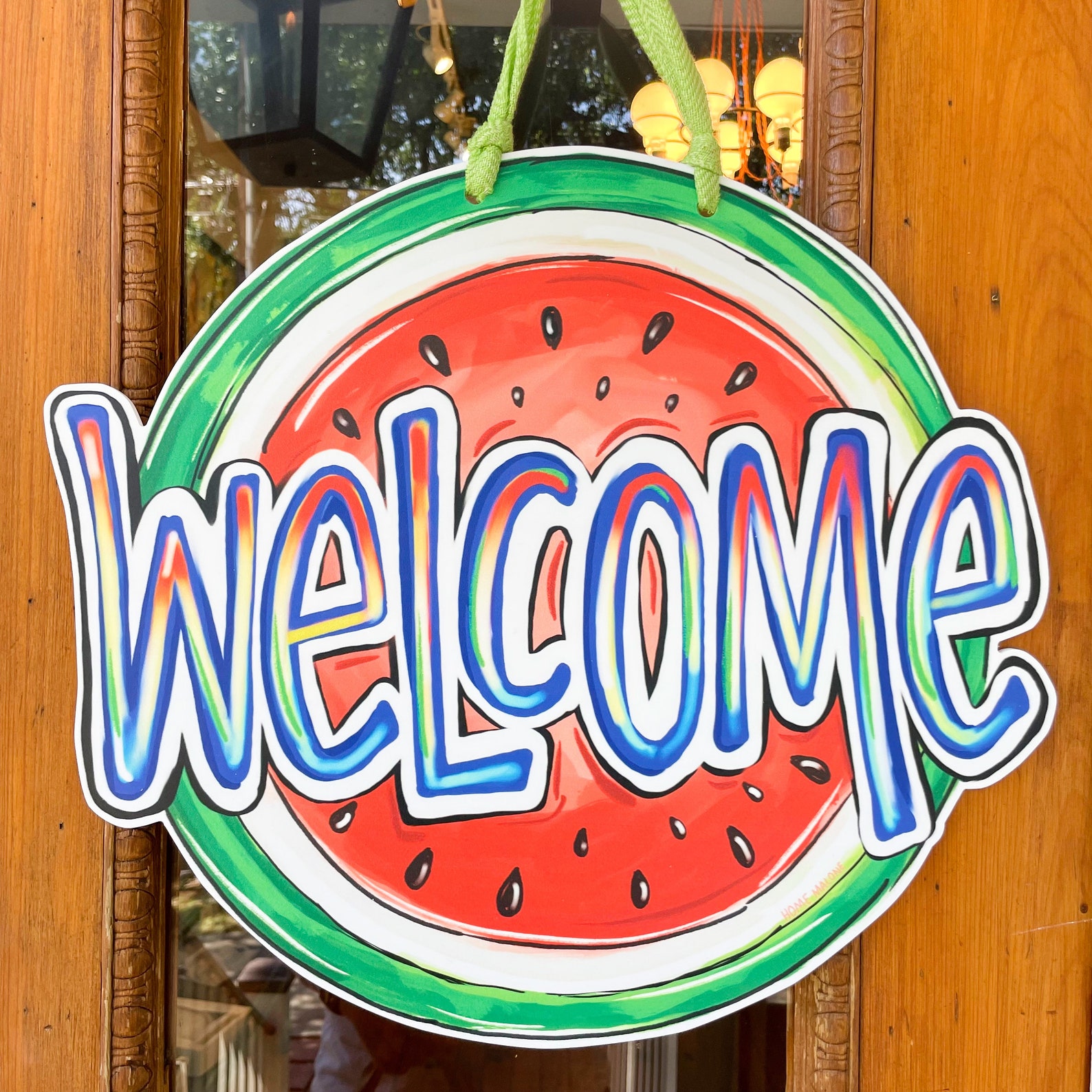 Watermelon Welcome Door Hanger Home Malone New Orleans - Etsy