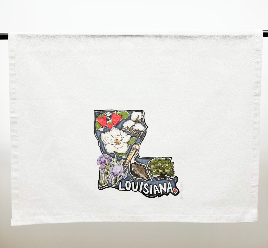 Louisiana State Favorites Towel -home Malone, New Orleans Art, Kitchen ...