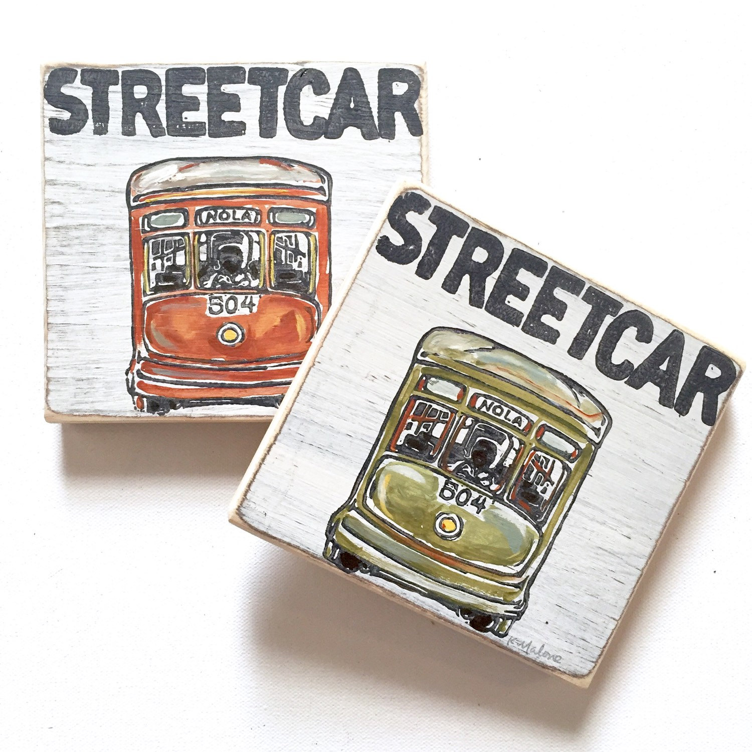 Streetcar: Wood Sign, New Orleans Art, New Orleans Gift, St Charles Ave ...