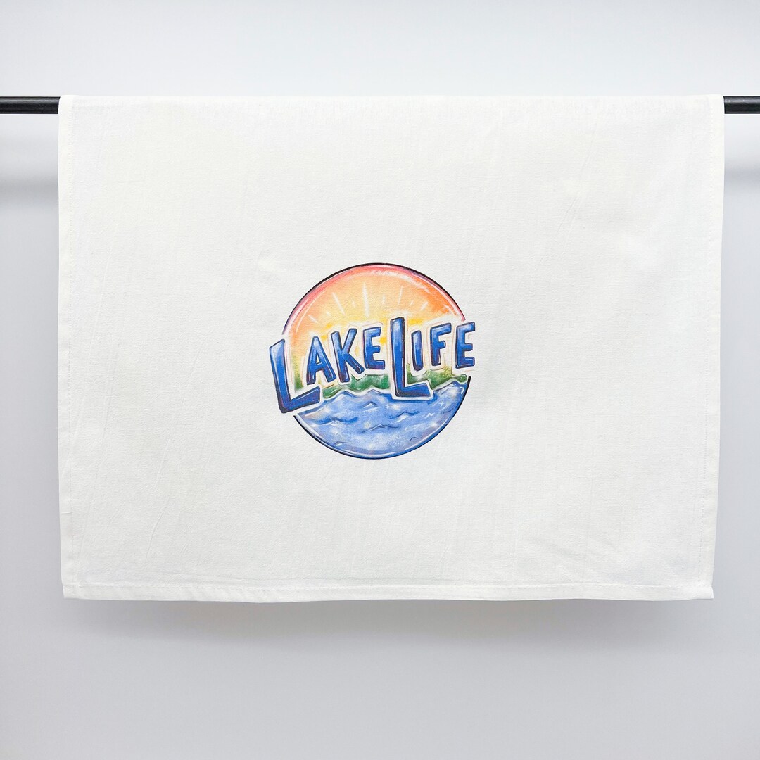 Lake Life Towel New Orleans Art, Home Malone Towel, Lakeshore, Beach ...