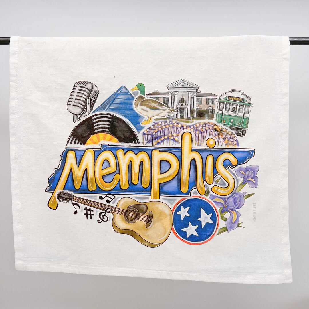 Memphis Towel: New Orleans Art, Kitchen Towel, Dish Towel, Home Malone ...