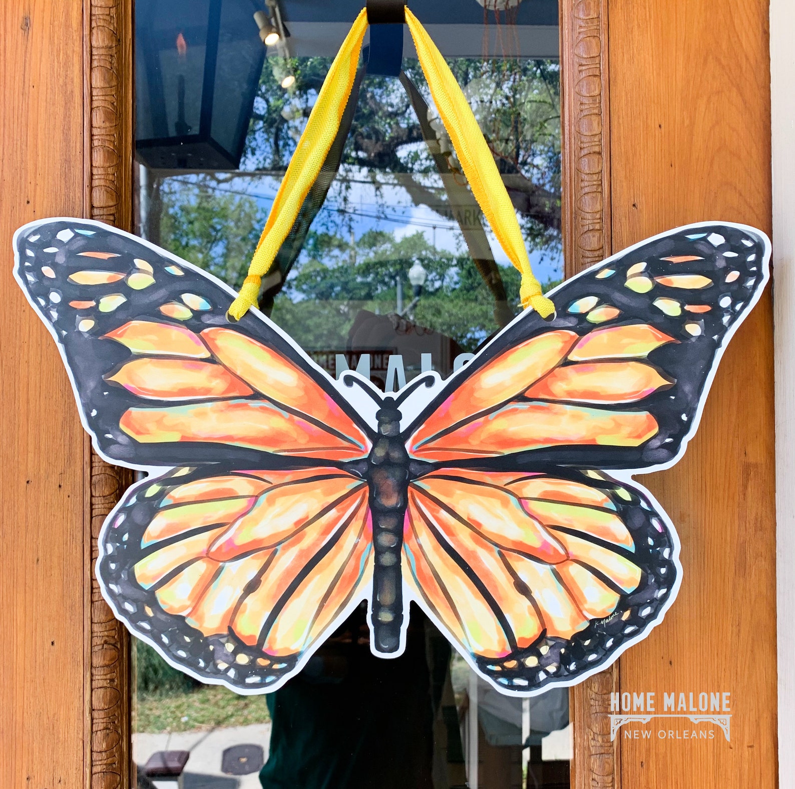 Monarch Butterfly Door Hanger: Home Malone Spring Door - Etsy