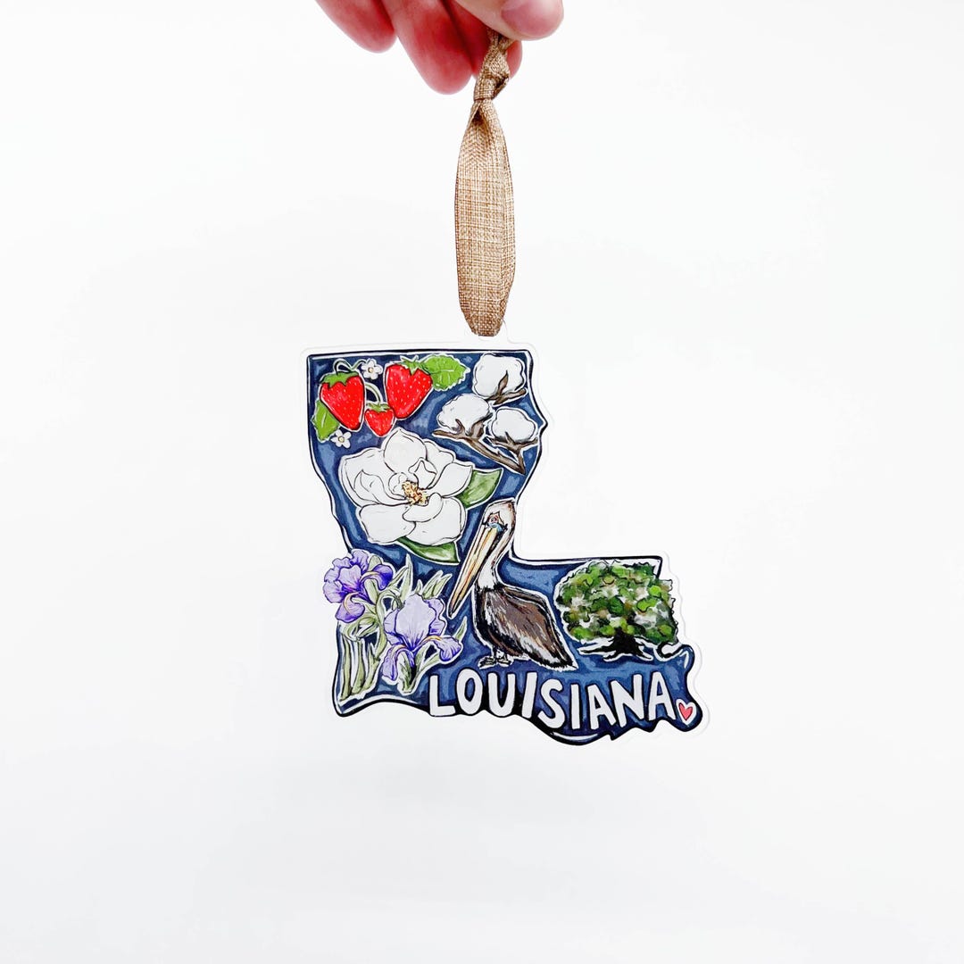 Acrylic Louisiana Favorites Ornament-home Malone, New Orleans Art, USA ...