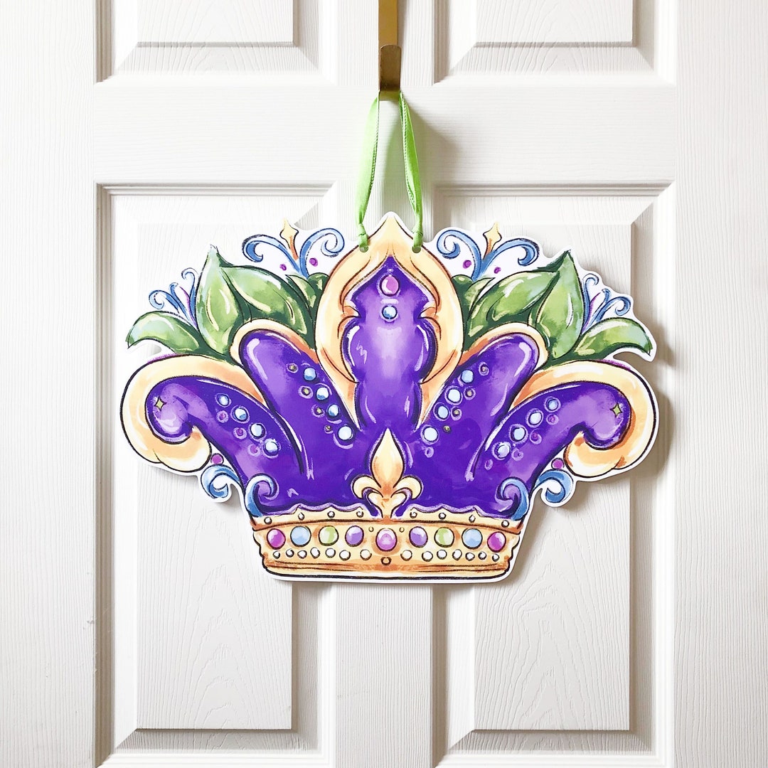Carnival Queen Crown Door Hanger Home Malone, Mardi Gras, Carnival ...