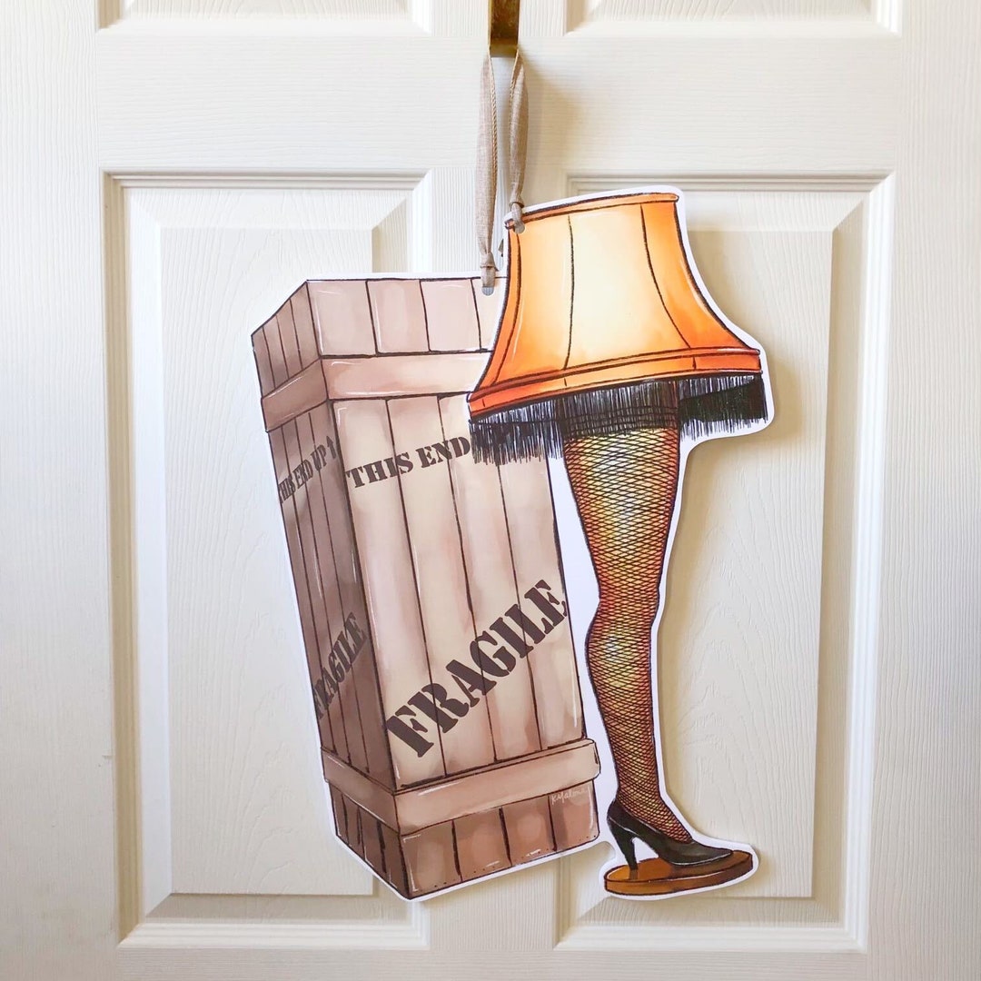 Leg Lamp Fragile Door Hanger New Orleans Door Hanger, NOLA Door Decor ...