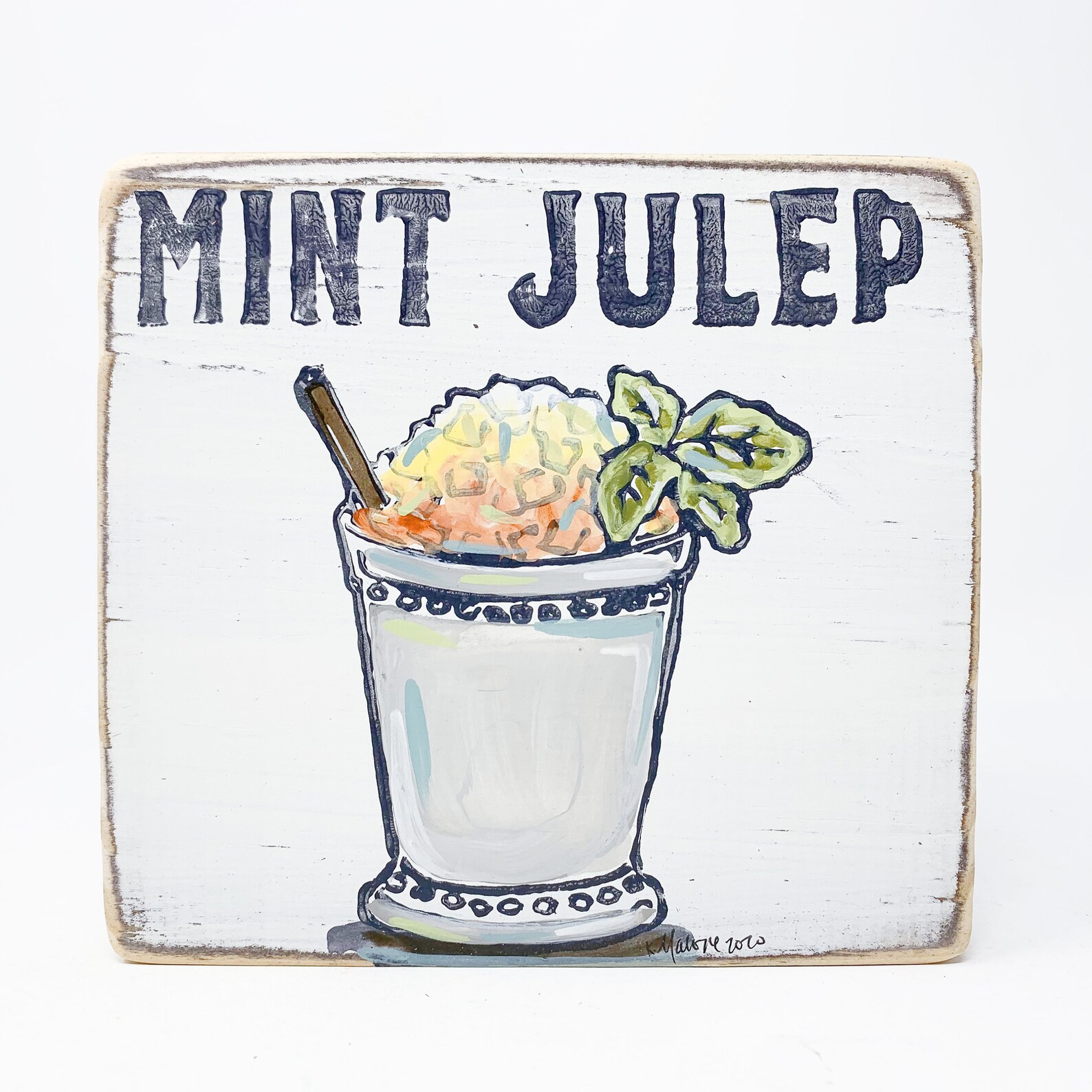 Mint Julep: Wood Sign Cocktail Art Southern Home Decor - Etsy