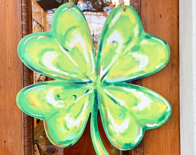 Four Leaf Clover Door Hanger Home Malone, Luck of the Irish, Made in ...