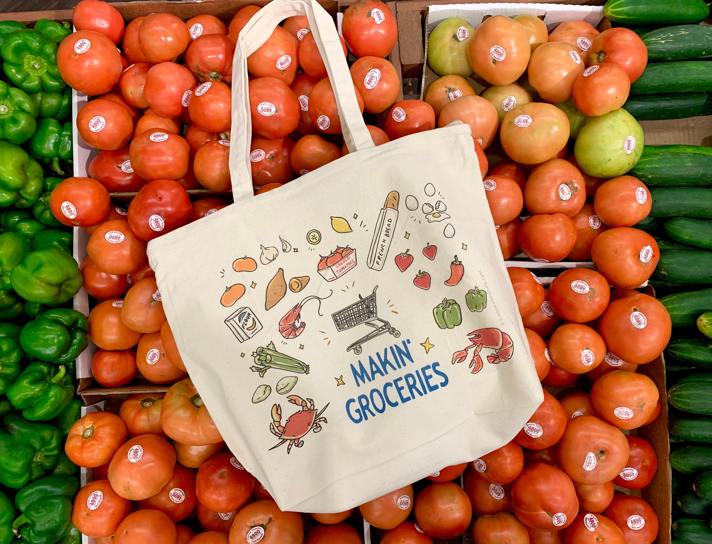 Makin' Groceries Reusable Shopping Tote - Grocery Bag, Home Malone, New ...