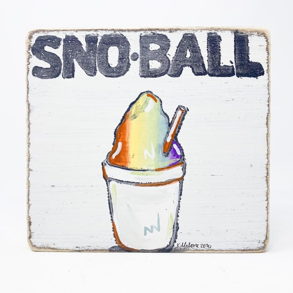 Sno Ball Wood Sign: Home Malone NOLA New Orleans Artist | Etsy