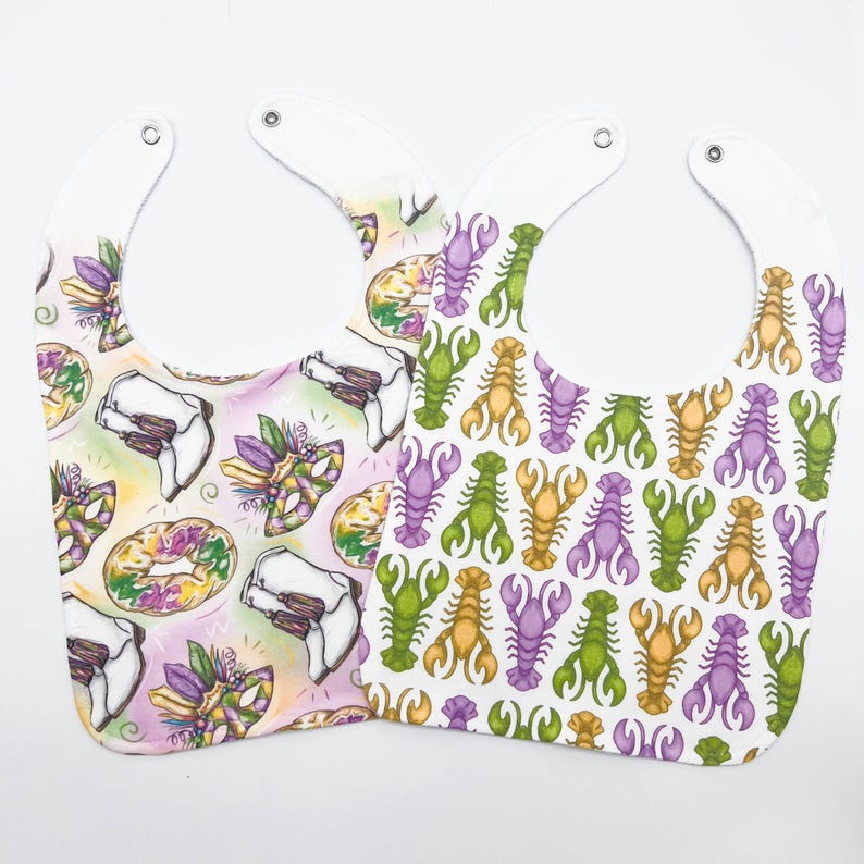 Mardi Gras Crawfish Baby Bib- Home Malone, New Orleans, Baby Shower ...