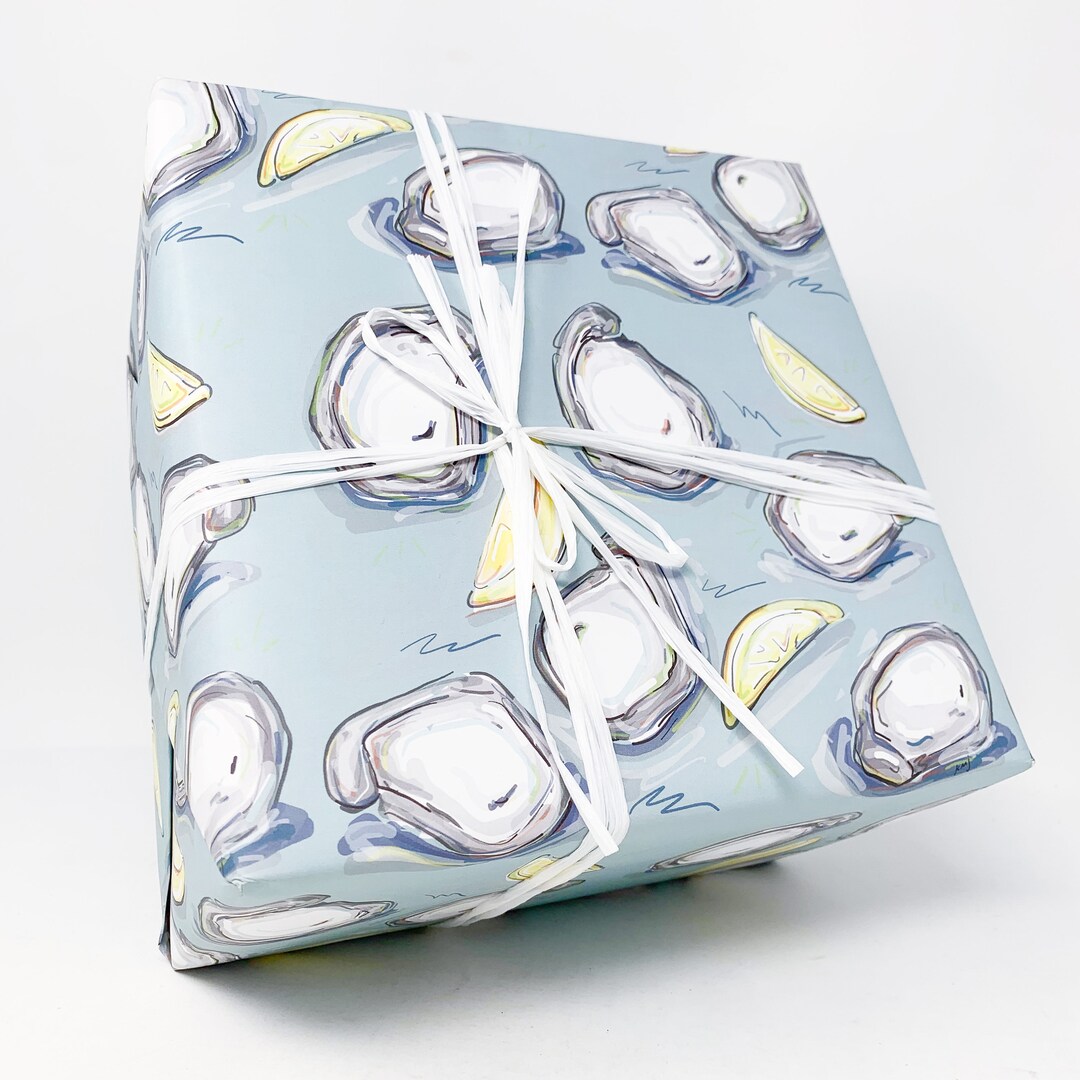 Half Shell Oyster Gift Wrap: Oyster Wrapping Paper New - Etsy