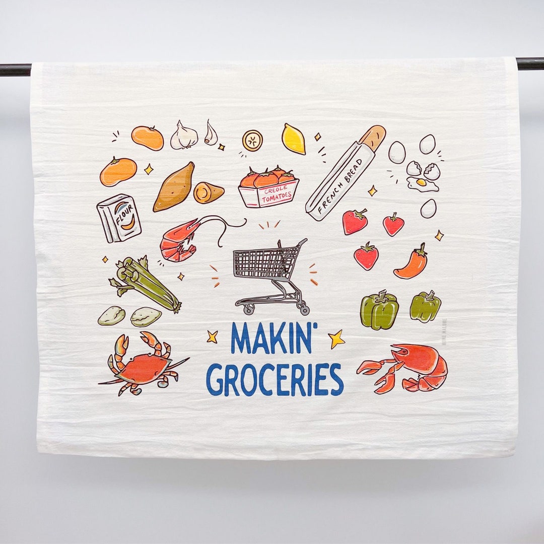 Makin' Groceries Towel: New Orleans Art, Making Groceries, Home Malone ...