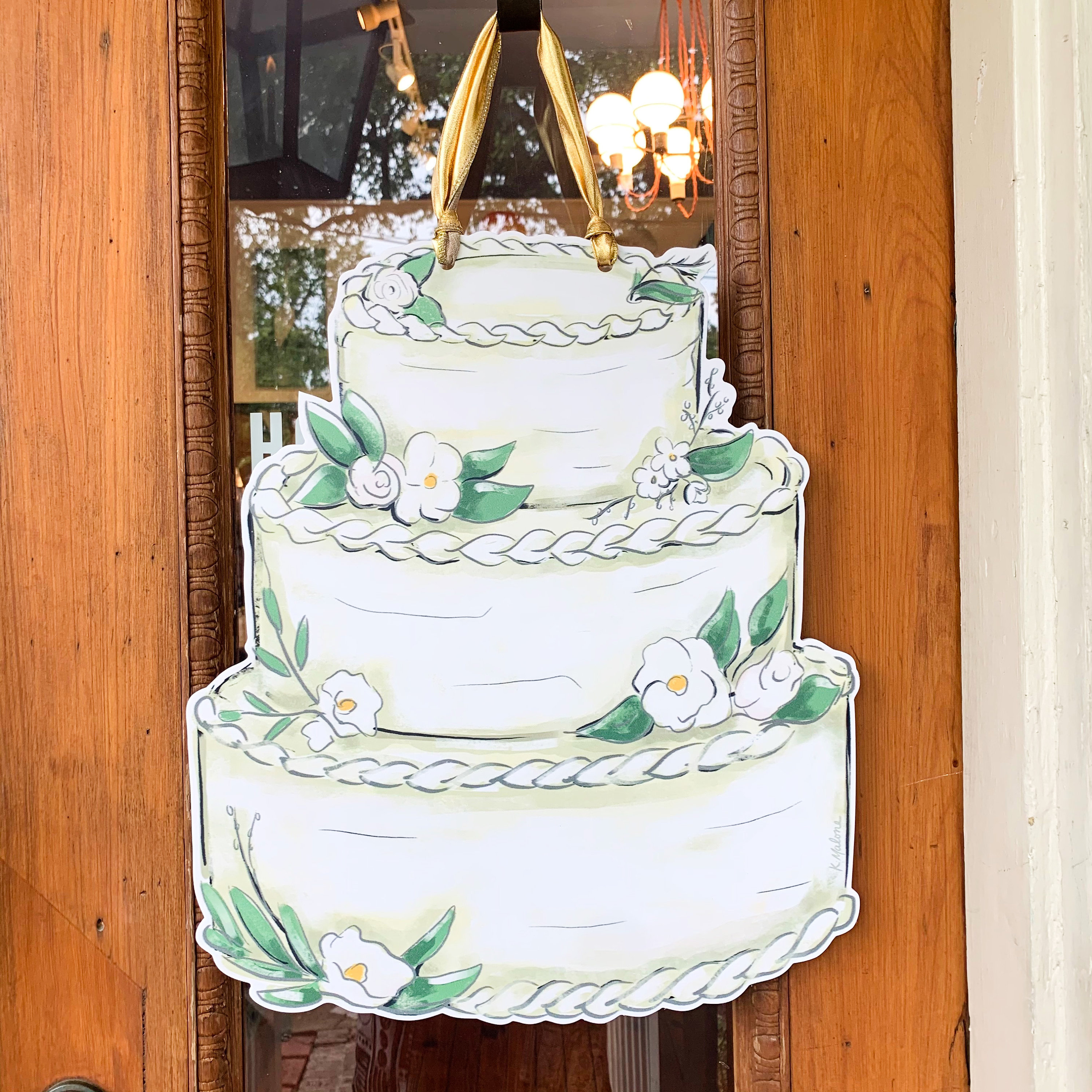 Wedding Cake Door Hanger - Home Malone, Kristin Malone, Wedding Cake ...