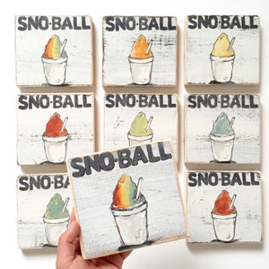 Sno Ball Wood Sign: Home Malone NOLA, New Orleans Artist, Snowball ...