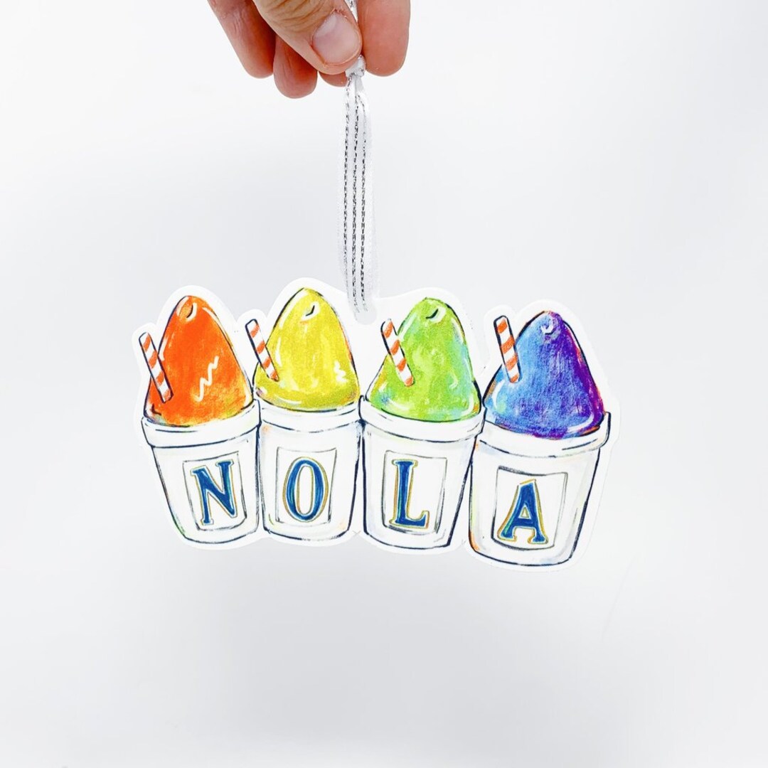 NOLA Rainbow Sno-ball Ornament - New Orleans Ornament, NOLA Christmas ...