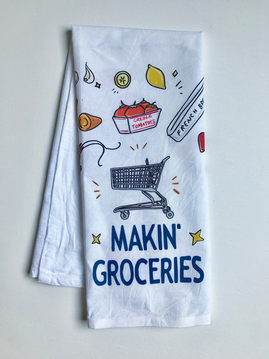 Makin' Groceries Towel: New Orleans Art Making Groceries | Etsy