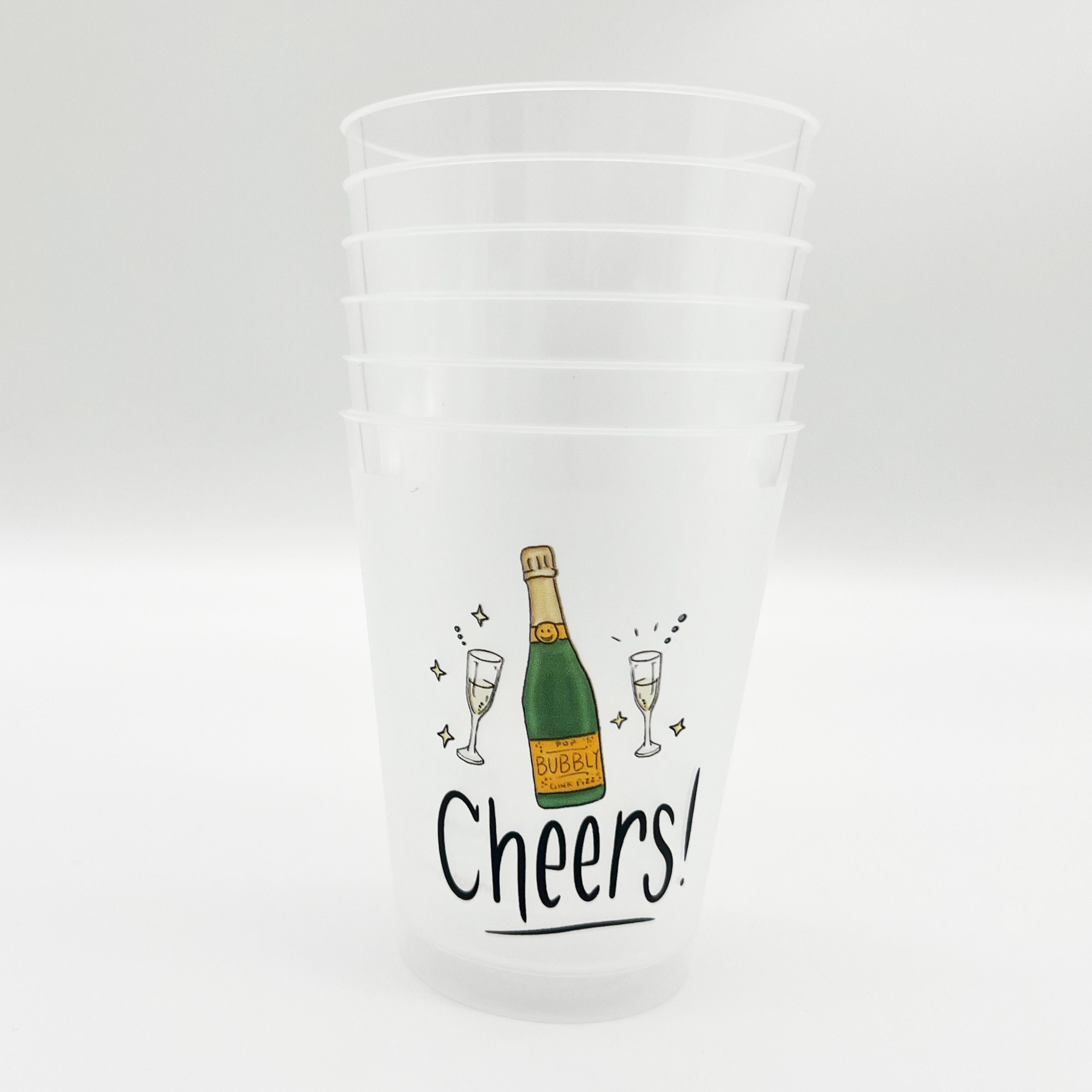 Champagne Cheers Party Cup Set--home Malone, New Orleans Art, Plastic ...