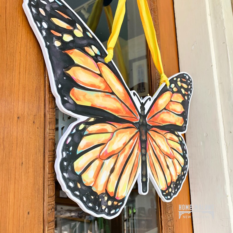 Monarch Butterfly Door Hanger: Home Malone Spring Door - Etsy