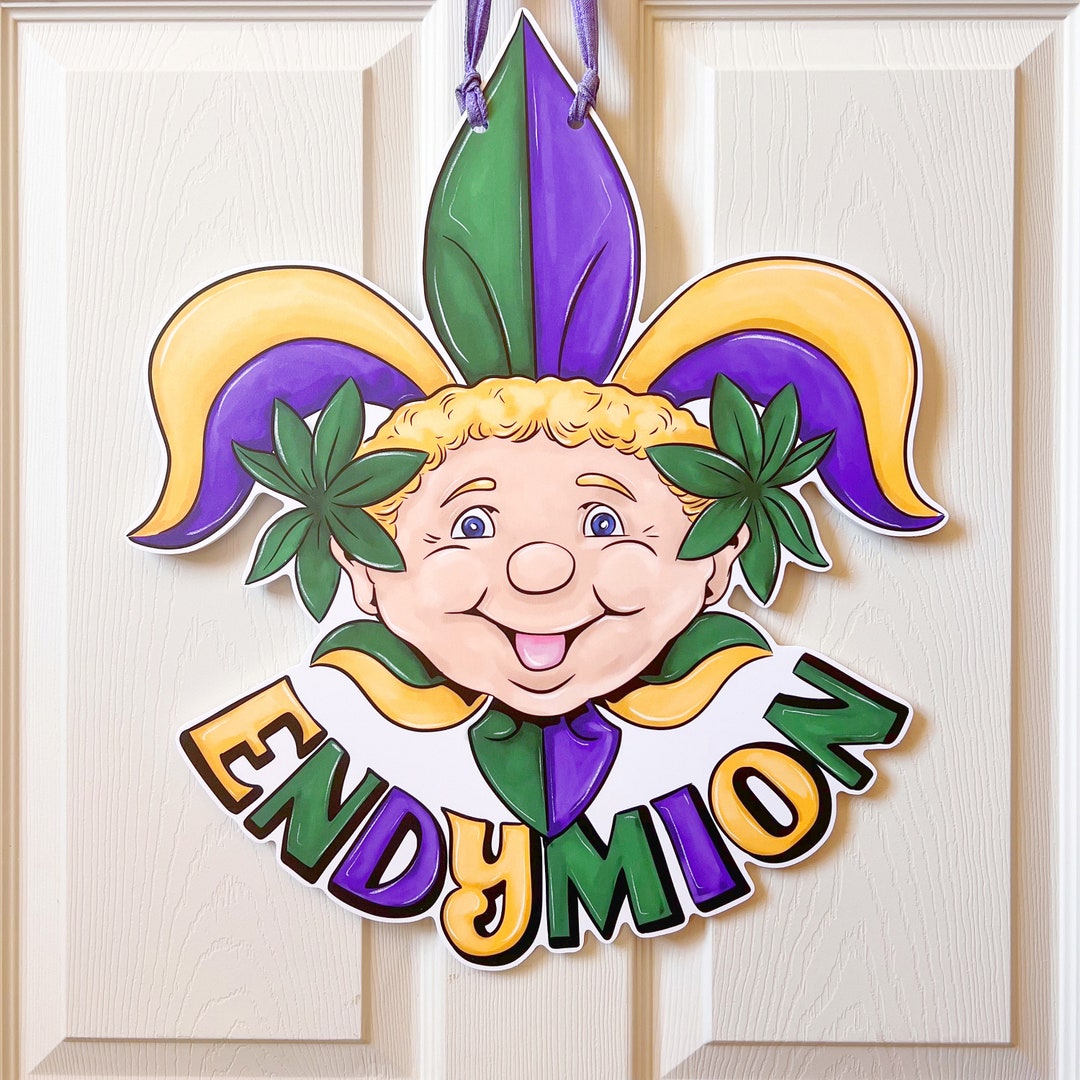 Krewe of Endymion Crest Mardi Gras Door Hanger Home Malone, Licensed ...