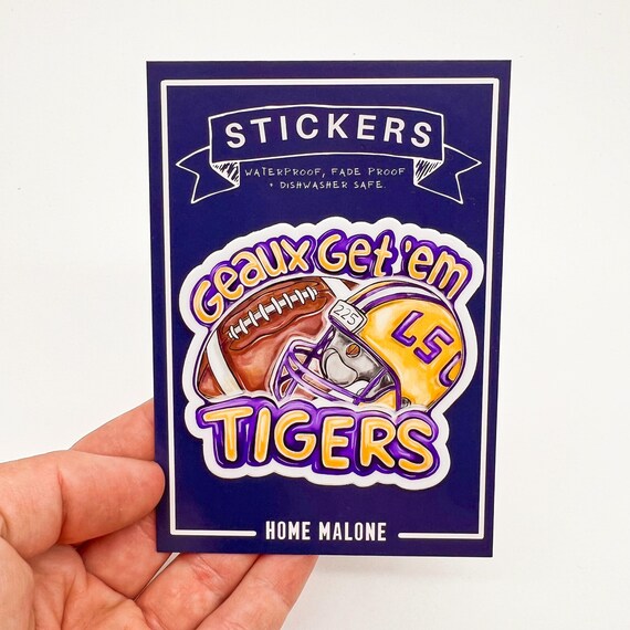 Geaux Get Em Tigers Sticker: LSU Tigers Sticker Go Tigers - Etsy