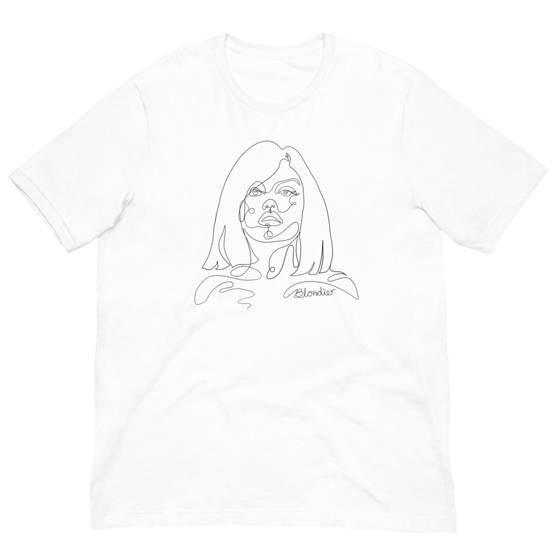 Semi-blind Contour Single Line Portrait Drawing of Debbie Harry From ...