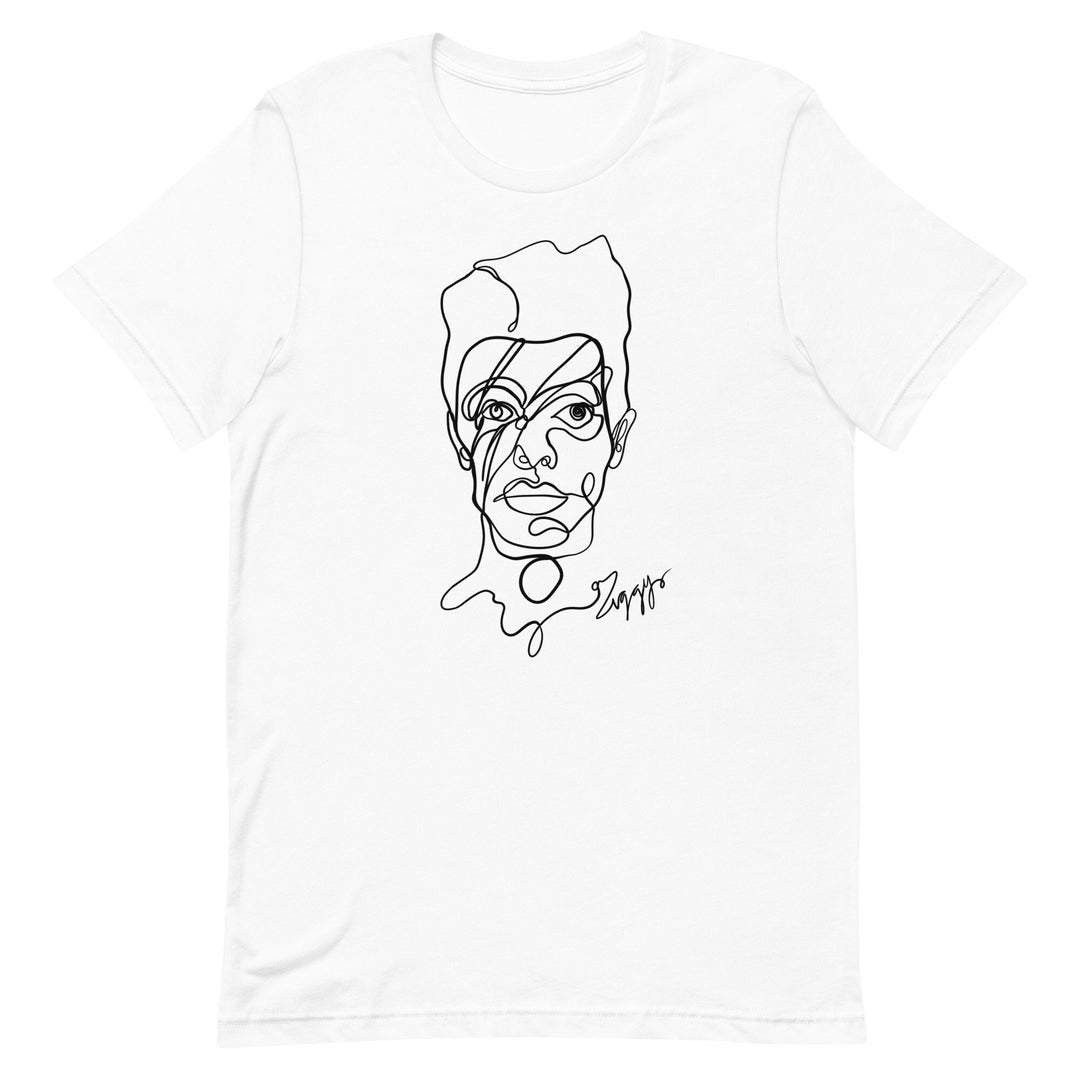 Semi-blind Contour Single Line Portrait Drawing of David Bowie as Ziggy ...