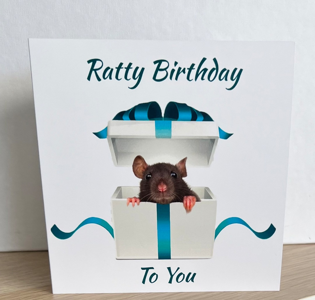 Ratty Birthday Card - Etsy