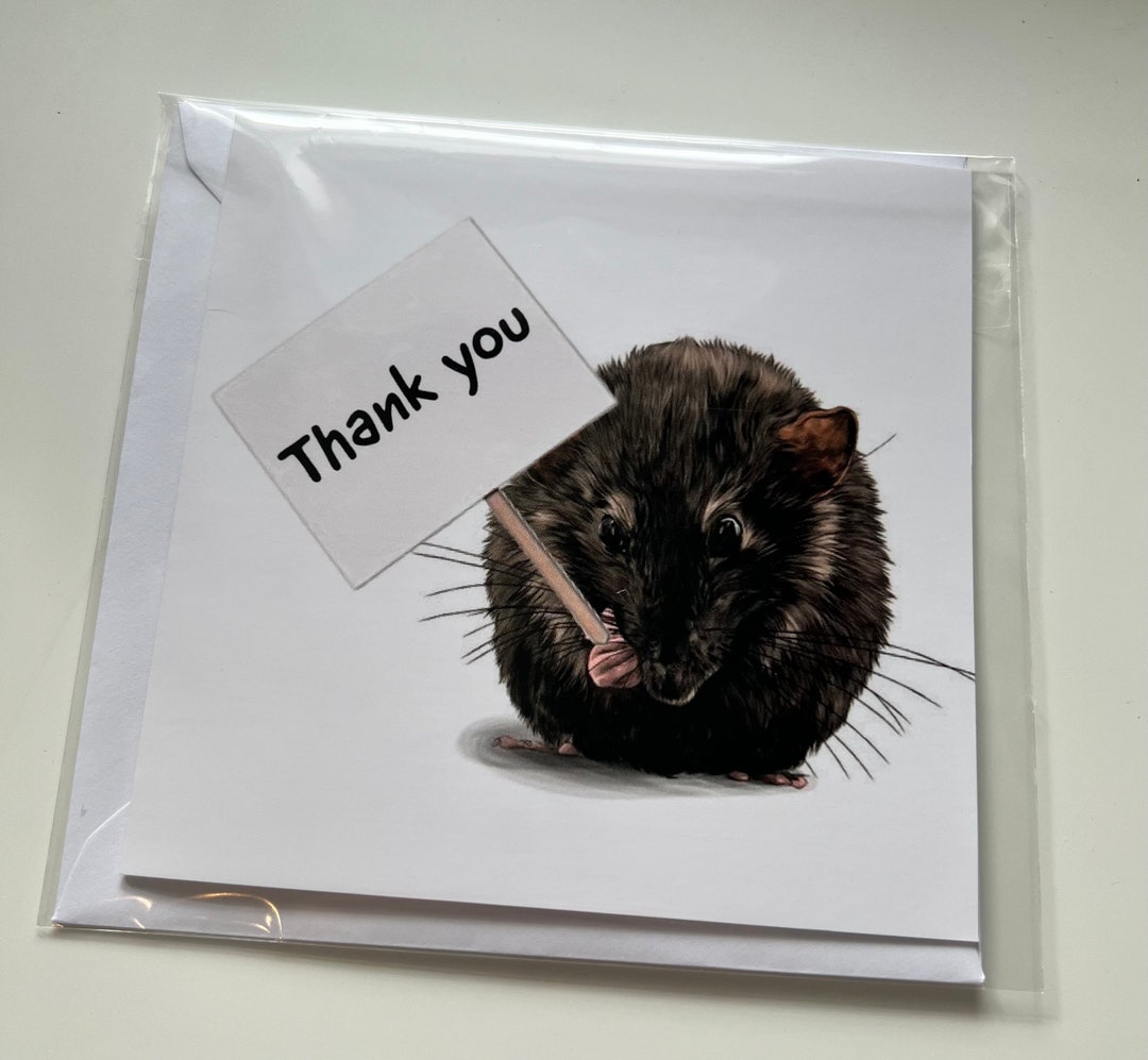 Rat Themed Thank You Card - Etsy