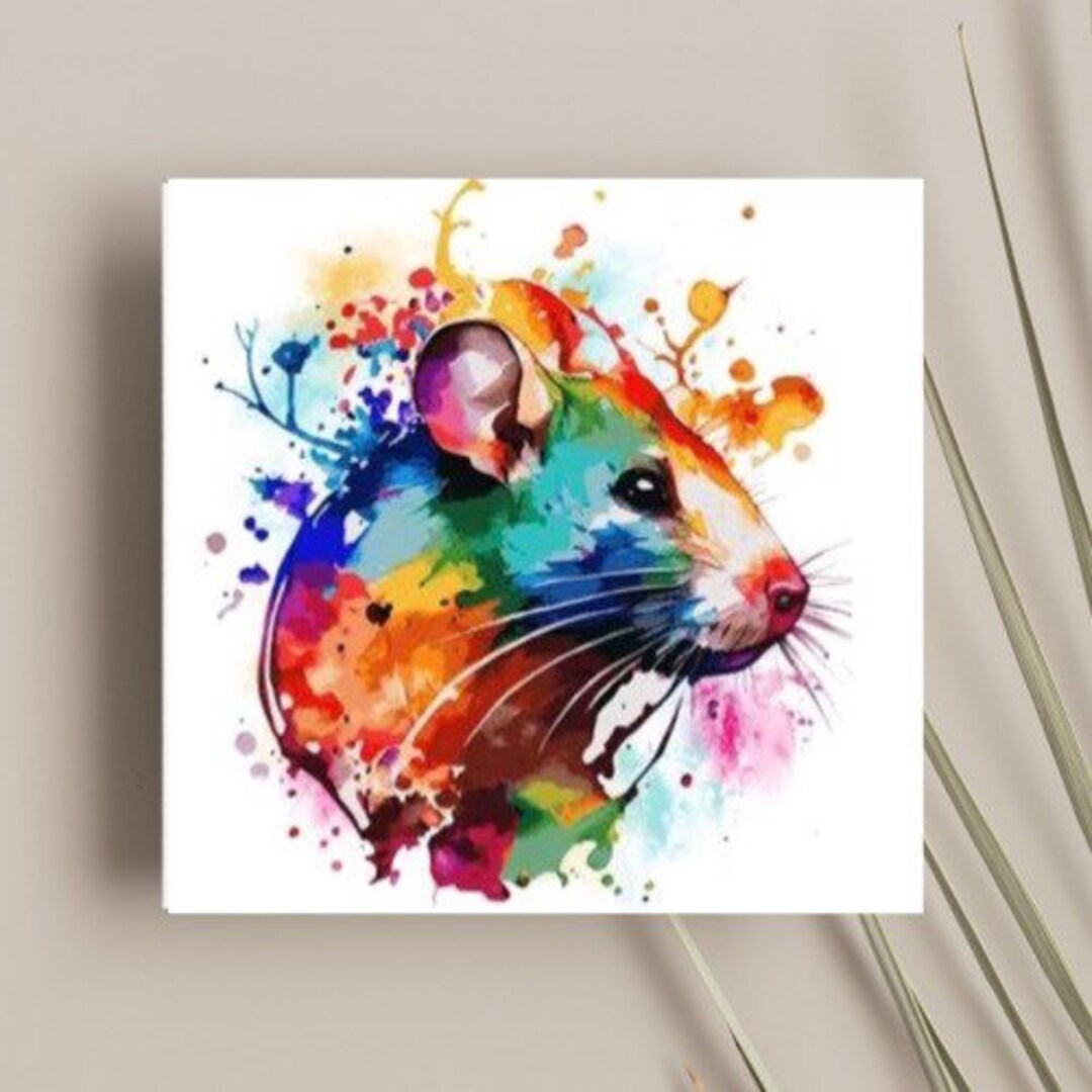 Rat Themed Notecard - Etsy