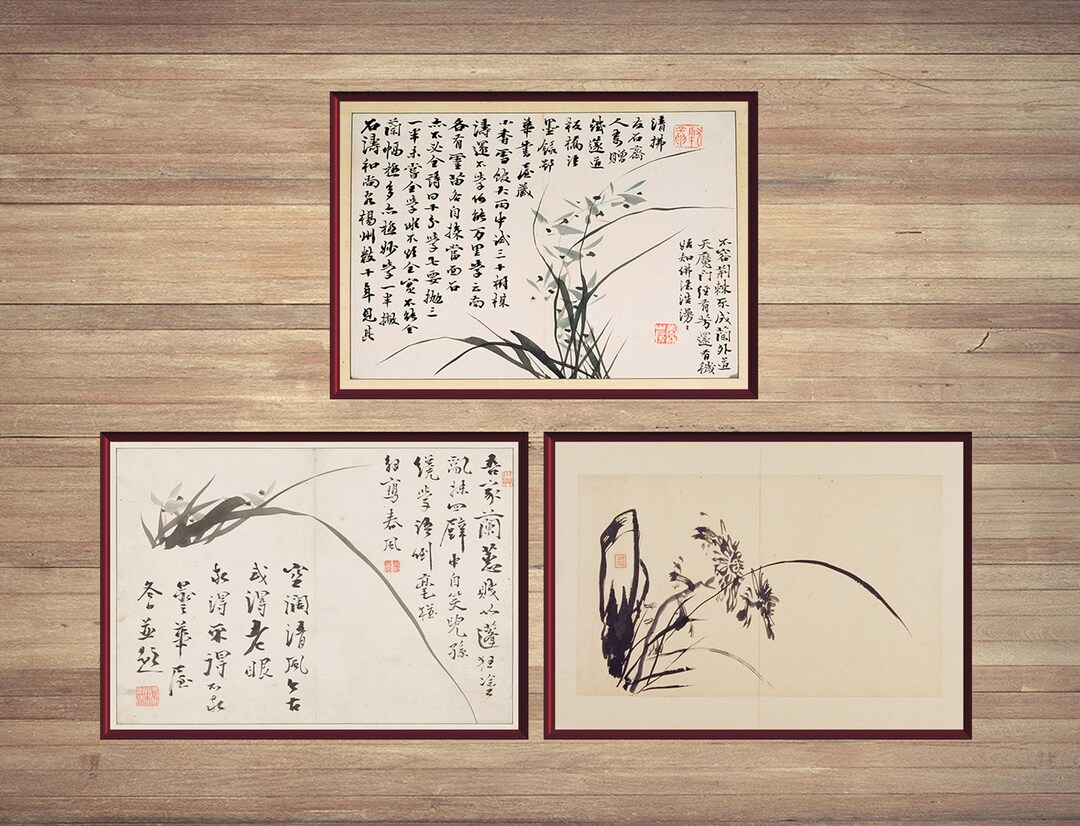 Korean Art Sagunja Orchid of Joseon Dynasty Reprint From - Etsy