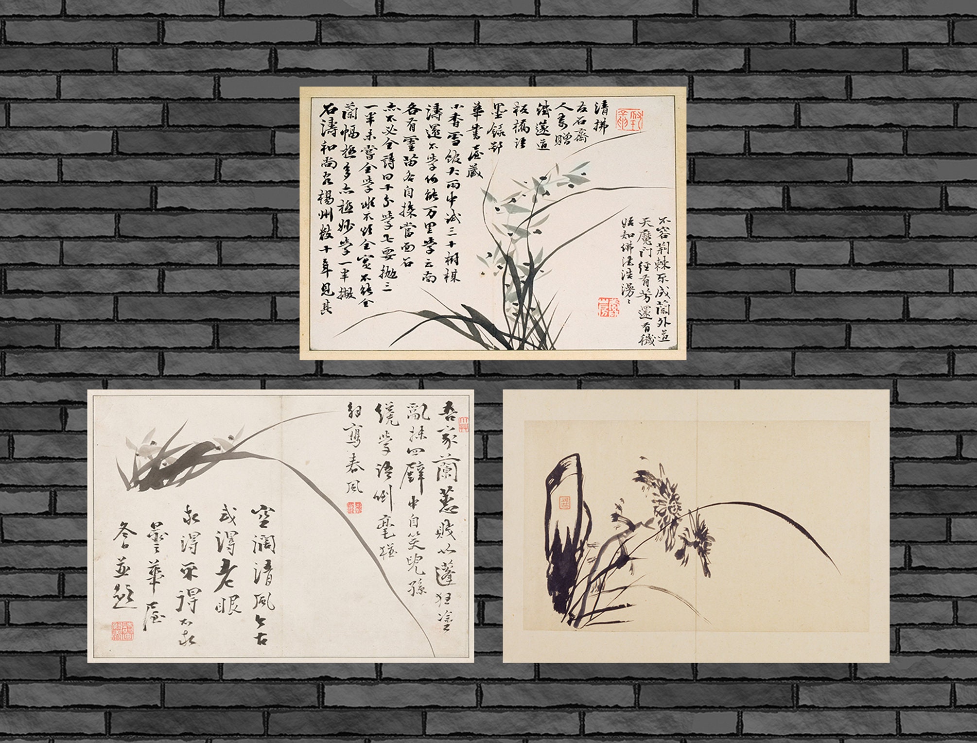 Korean Art Sagunja Orchid of Joseon Dynasty Reprint From Original ...