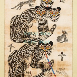 Minhwa Tiger & Magpie Korean Art - Etsy
