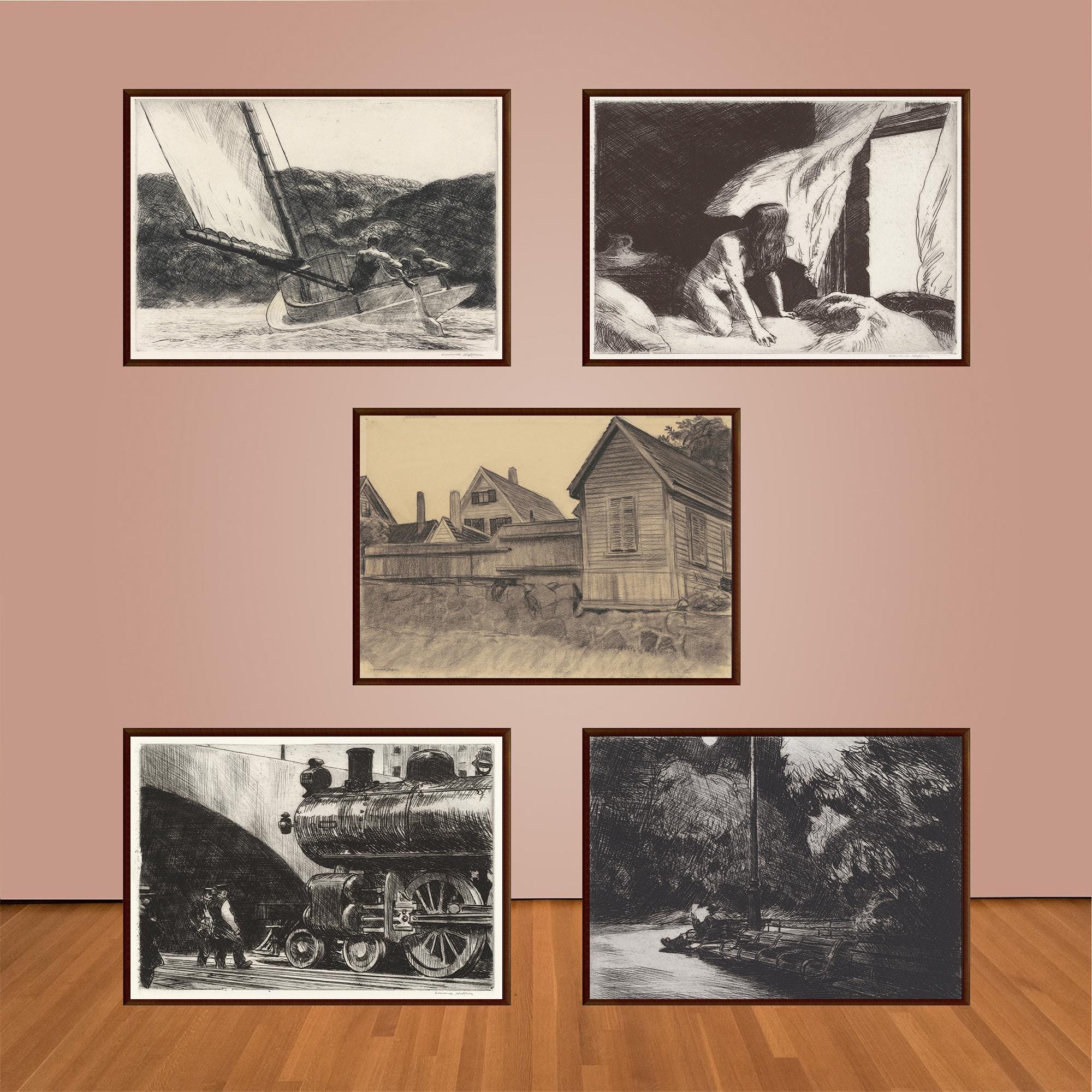 Edward Hopper Sketch Collection - Etsy