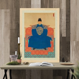 King's Portrait of the Founder of Joseon Dynasty Korea - Etsy