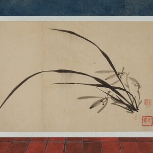 Korean Traditional Painting Sagunja Orchid Reprint From Original ...