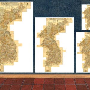 Antique Map of Korea Colored Version Giclee Korean Art 대동여지도 채색본 - Etsy
