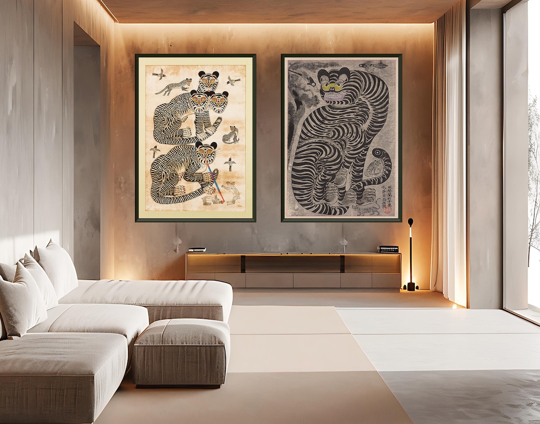 Minhwa Tiger & Magpie Korean Art - Etsy