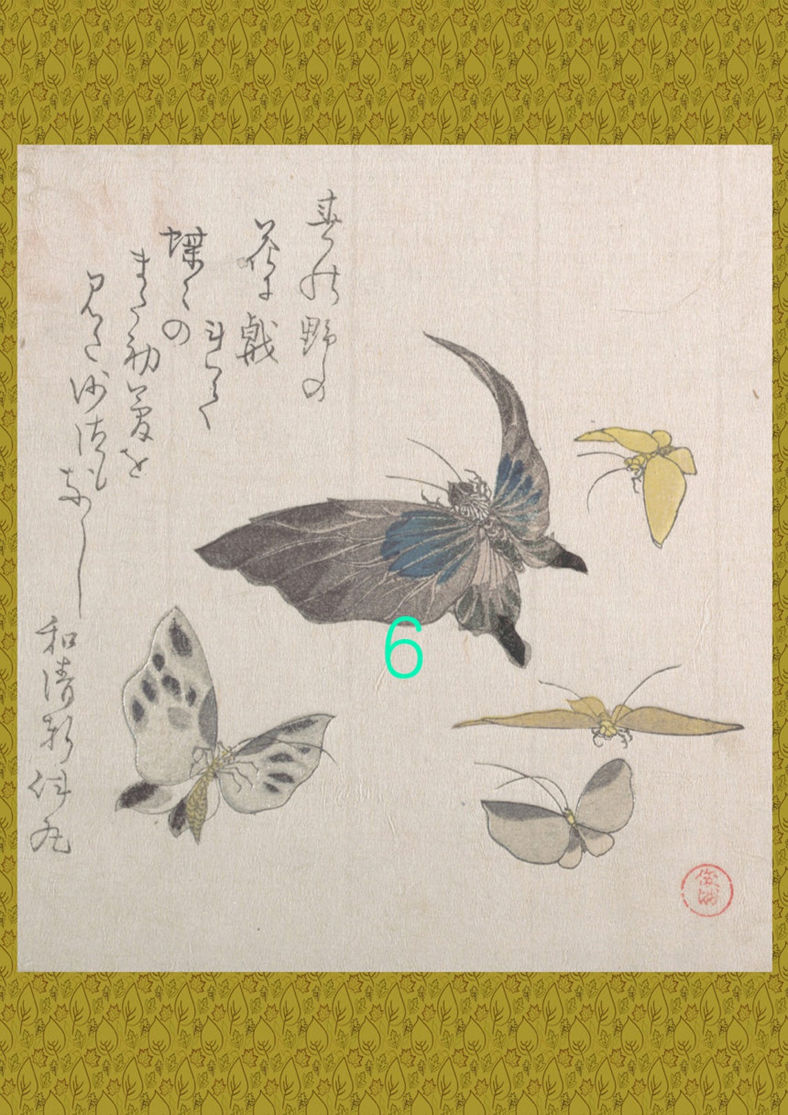 Japanese Art Butterfly and Moths - Etsy