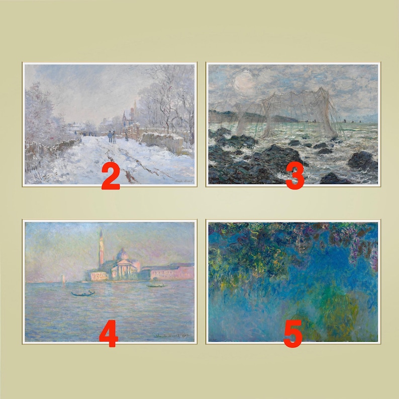 Claude Monet Giclee Print Collection - Etsy