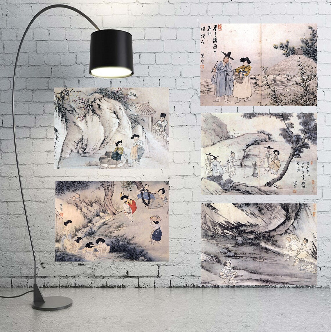 Korean Art Painting by Shin Yun Bok | Etsy